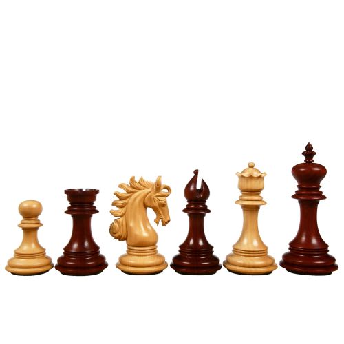 Derby Knight Staunton Weighted Chess Pieces in Bud Rosewood (Padauk ...